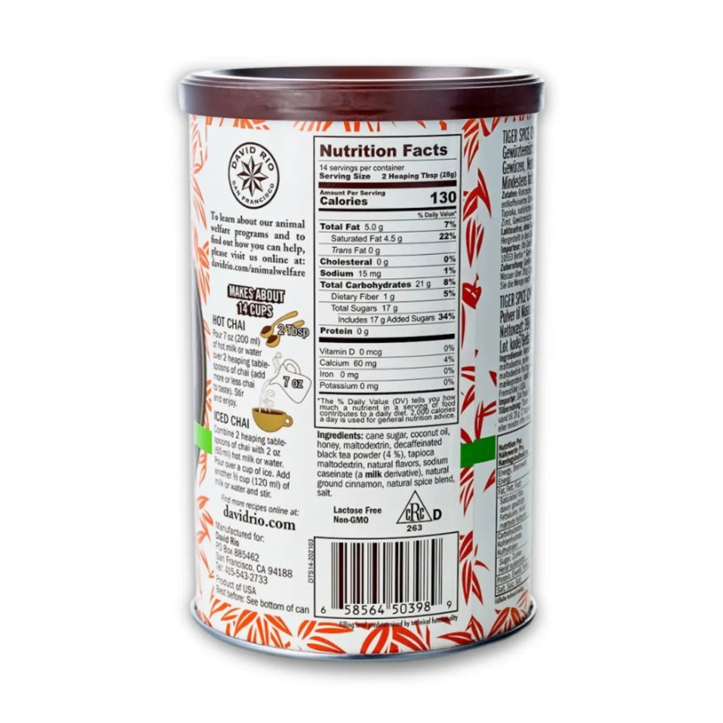 Przyprawa Chai Tiger Spice Decaf 398 g | JAVA Coffee B2B – Java Coffee B2B